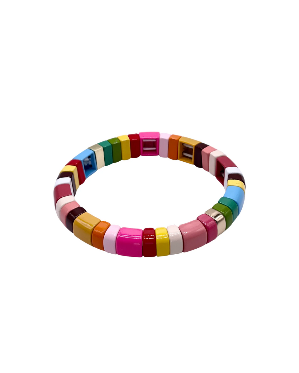 ROUNDED ENAMEL TILE BRACELET – Clairvaux