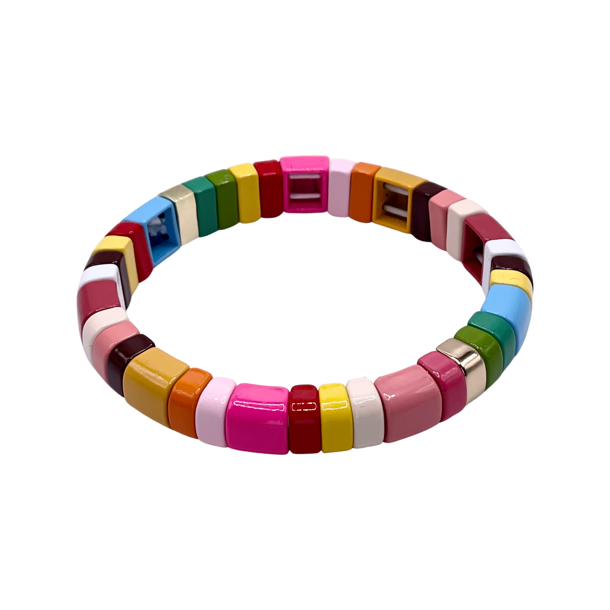 ROUNDED ENAMEL TILE BRACELET – Clairvaux