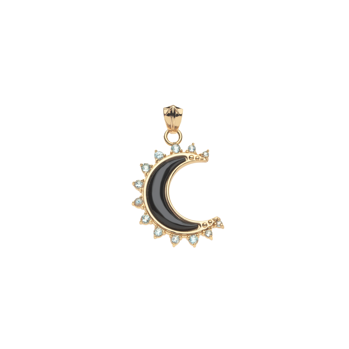 FOREVER NIGHTFALL ONYX CRESCENT MOON PENDANT – Clairvaux