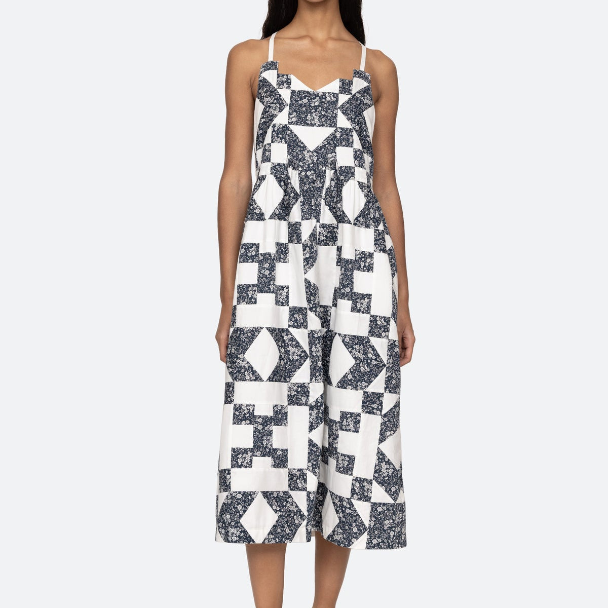 ANA PATCHWORK PRINT TANK DRESS – Clairvaux
